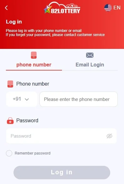 82 Lottery Login